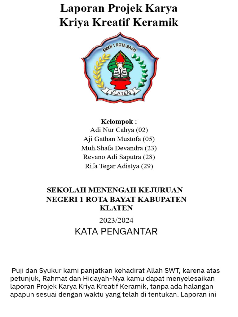 Laporan Project Kelompok 3 Sukses | PDF