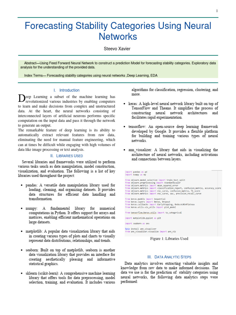 Forecasting Stability Categories Using Neural Networks | PDF ... Forecasting Stability Categories Using Neural Networks | PDF ...