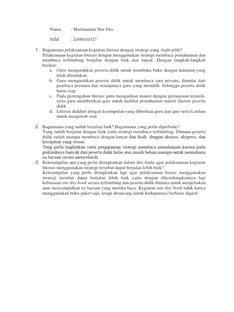 Demonstrasi Kontekstual-T2-Literasi Dasar | PDF