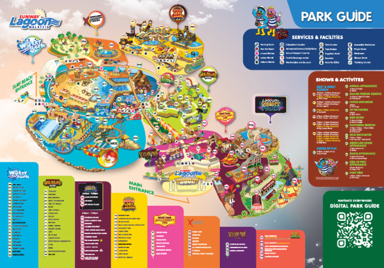 Sunway Lagoon Main Stage Activities Map | PDF