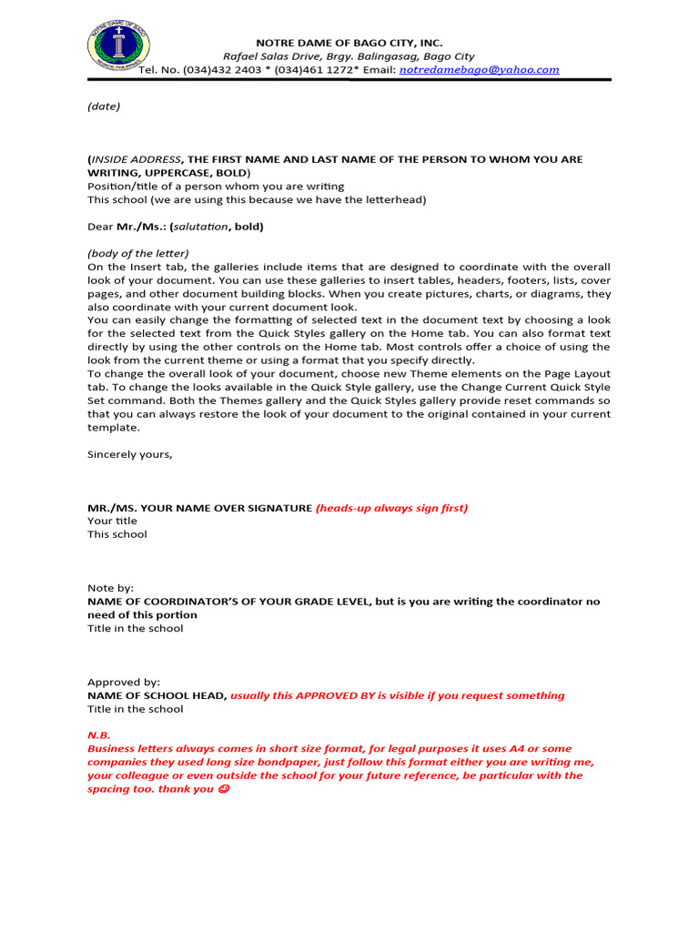 Enter Office Letter Template | PDF