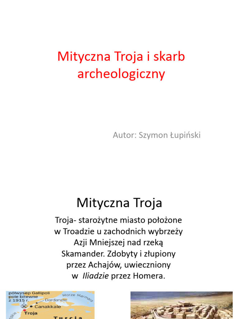 Mityczna Troja I Skarb Archeologiczny | PDF