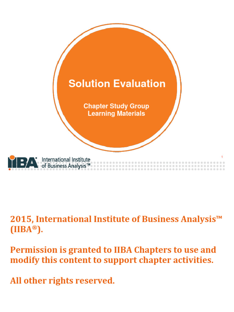 Session 7 - Chapter 8-Solution-Evaluation | PDF | Business Analysis | Risk