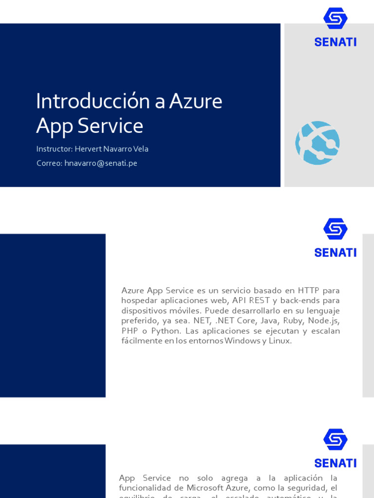 Introducción a Azure App Service | PDF | Microsoft Azure | .NET Framework