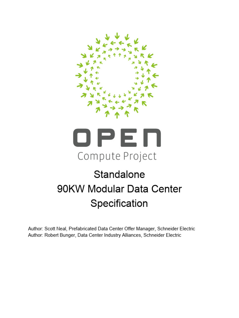 Standalone 90KW Modular Data Center Specification V1.0 | PDF | Data Center | Roof