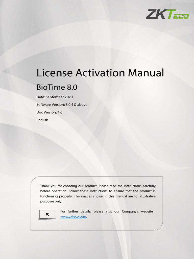 Biotime 8.0 License Activation Manual 20201228 | PDF | Authentication ...
