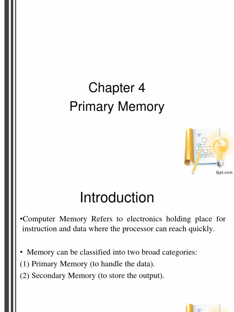 Primary Memory | PDF | Computer Data Storage | Random Access Memory