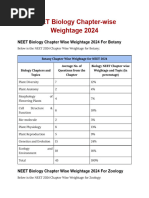 Grade 10 Science Weightage 2025 Selected Chapters | PDF