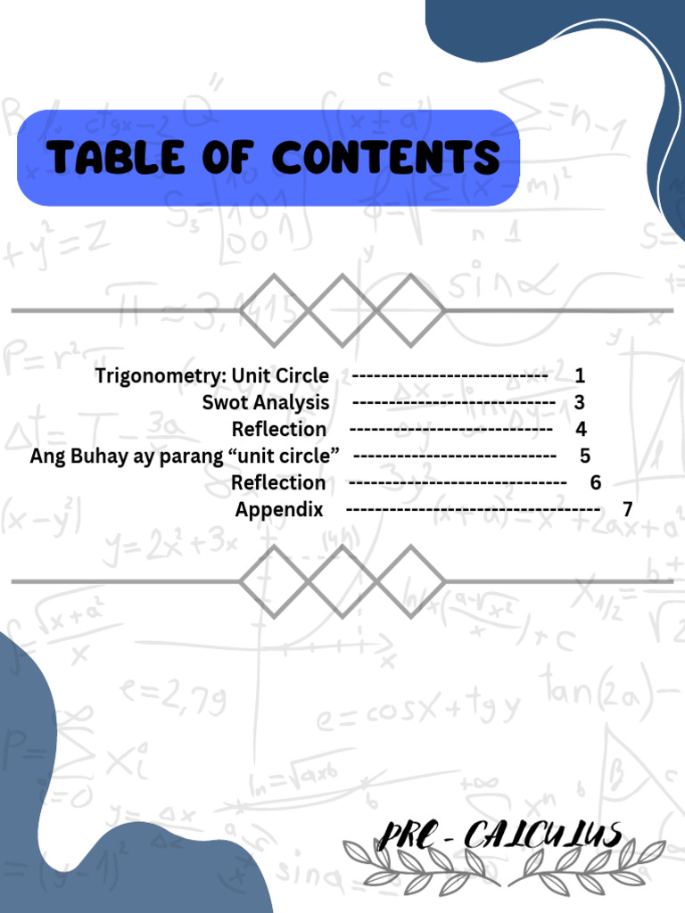 Portfolio in Pre Calculus | PDF | Angle | Circle