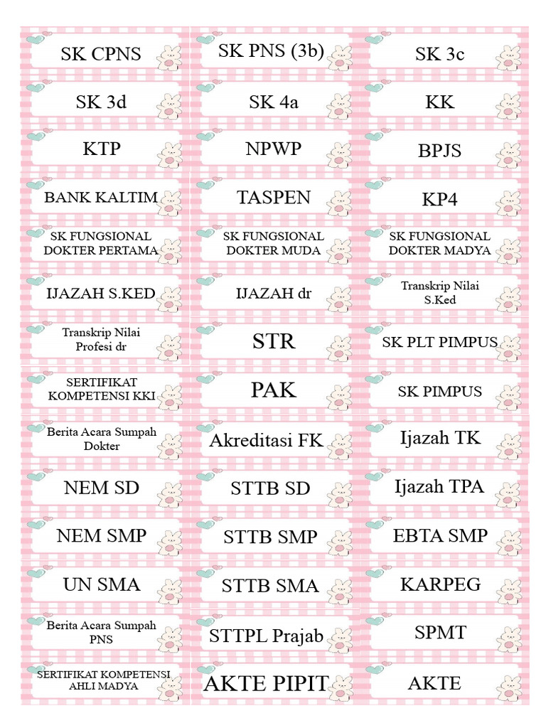 Label Berkas | PDF