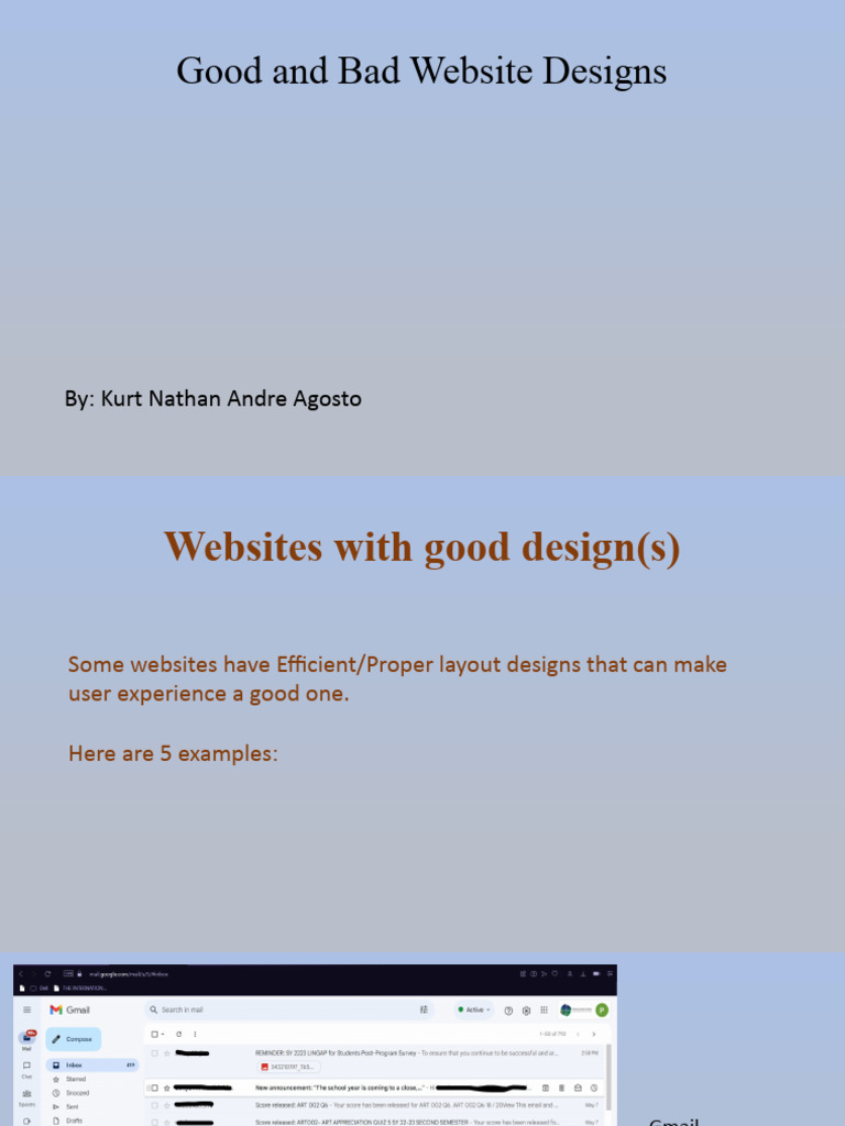 Good vs Bad Website Design Examples | PDF | Computers