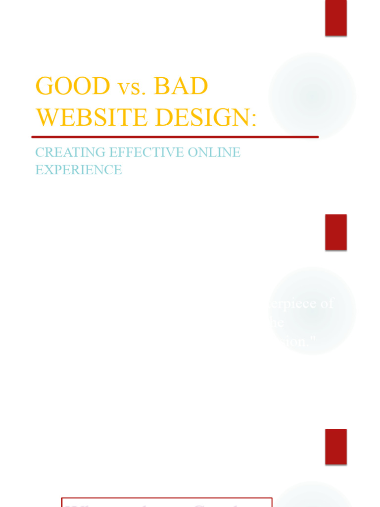 Good vs. Bad Website Design Guide | PDF | Web Design | Mass Media