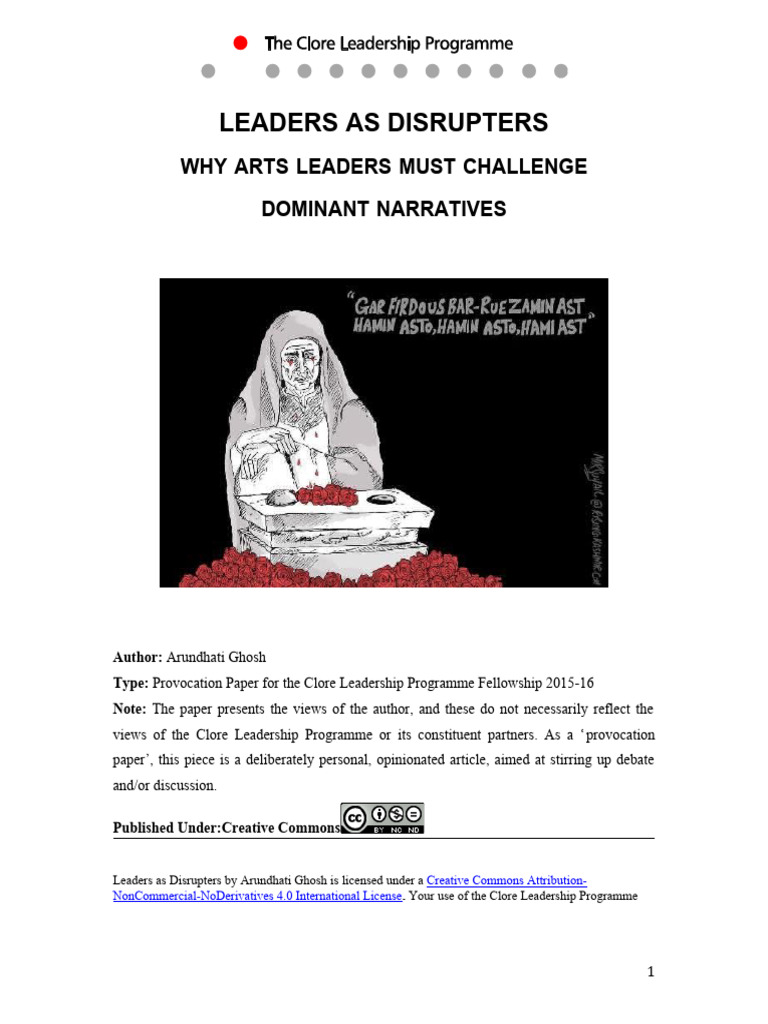 Provocation Paper Arundhati Ghosh Clore 2015 2016 V2 | PDF