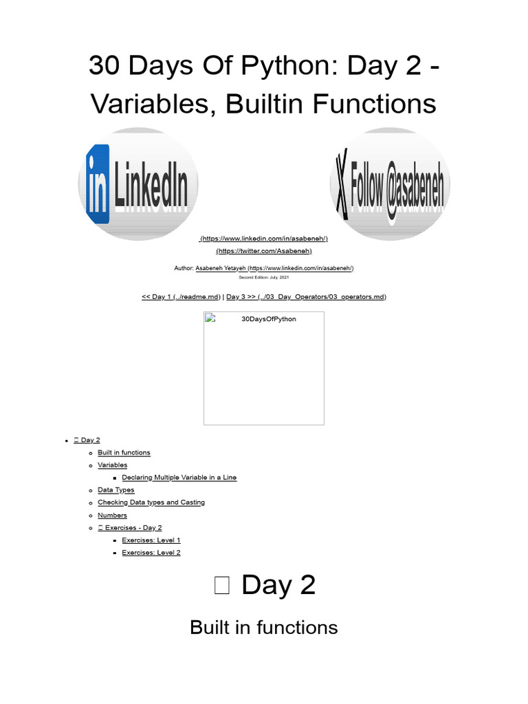02 Variables Builtin Functions Pdf Variable Computer Science