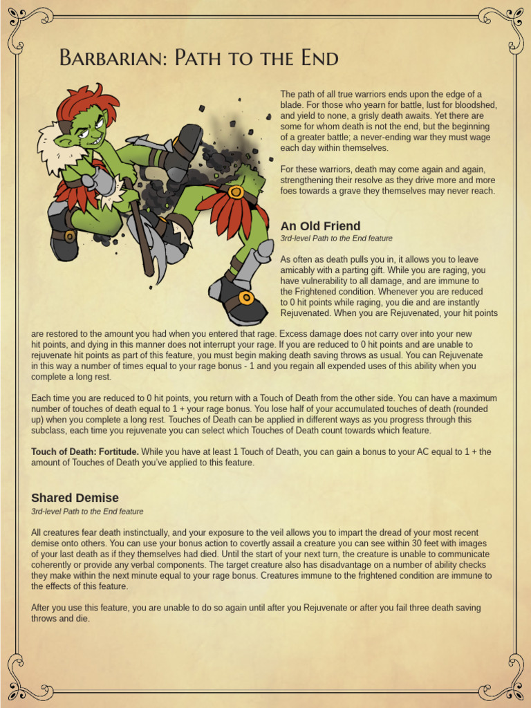 Barbarian-Path To The End-1.0 | PDF