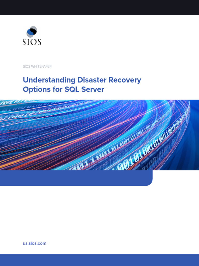 Sios Whitepaper Understanding DR Options | PDF | Cloud Computing | Computer Cluster