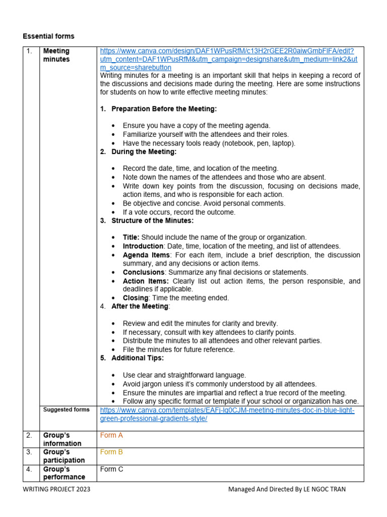 Essential Forms | PDF | Career & Growth