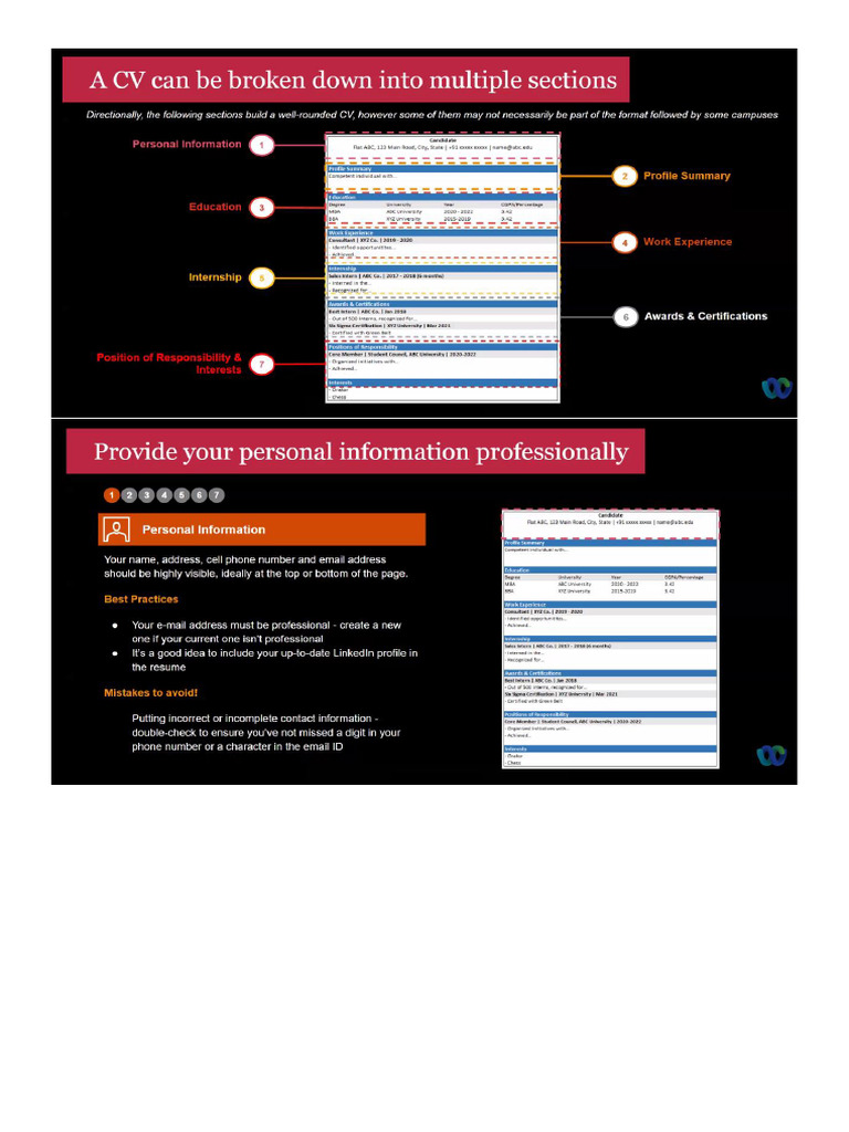 CV Workshop Slides | PDF