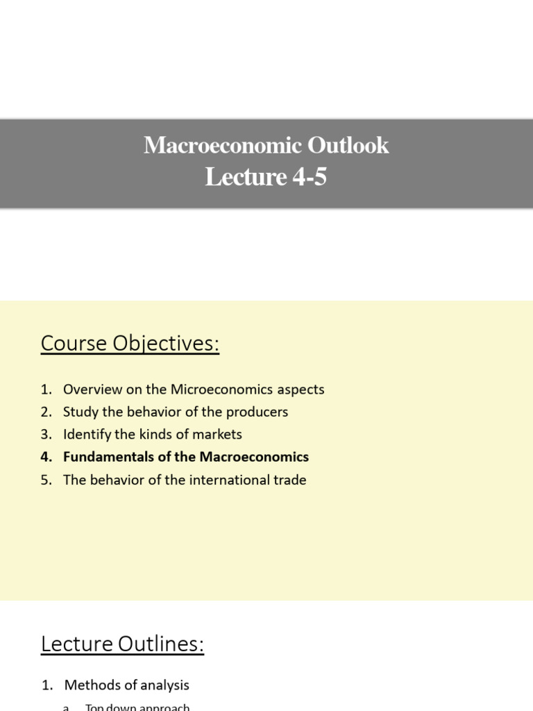 Managerial Economics - Lecture 4 - 5 | PDF | Macroeconomics | Fiscal Policy