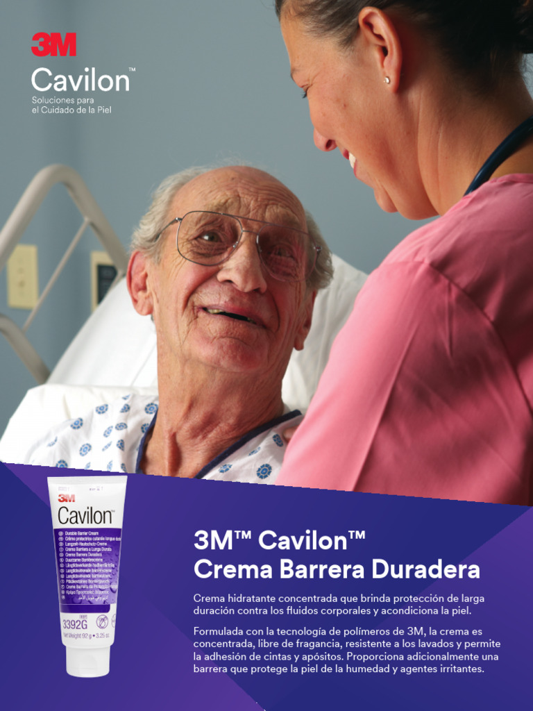Ficha 3M™ Cavilon™ Crema Barrera Duradera - 3392G CL y UY Sept 2022 | PDF | Piel