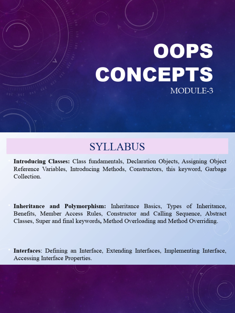 Ii I R21 Oopj Module 3 Pdf Inheritance Object Oriented Programming