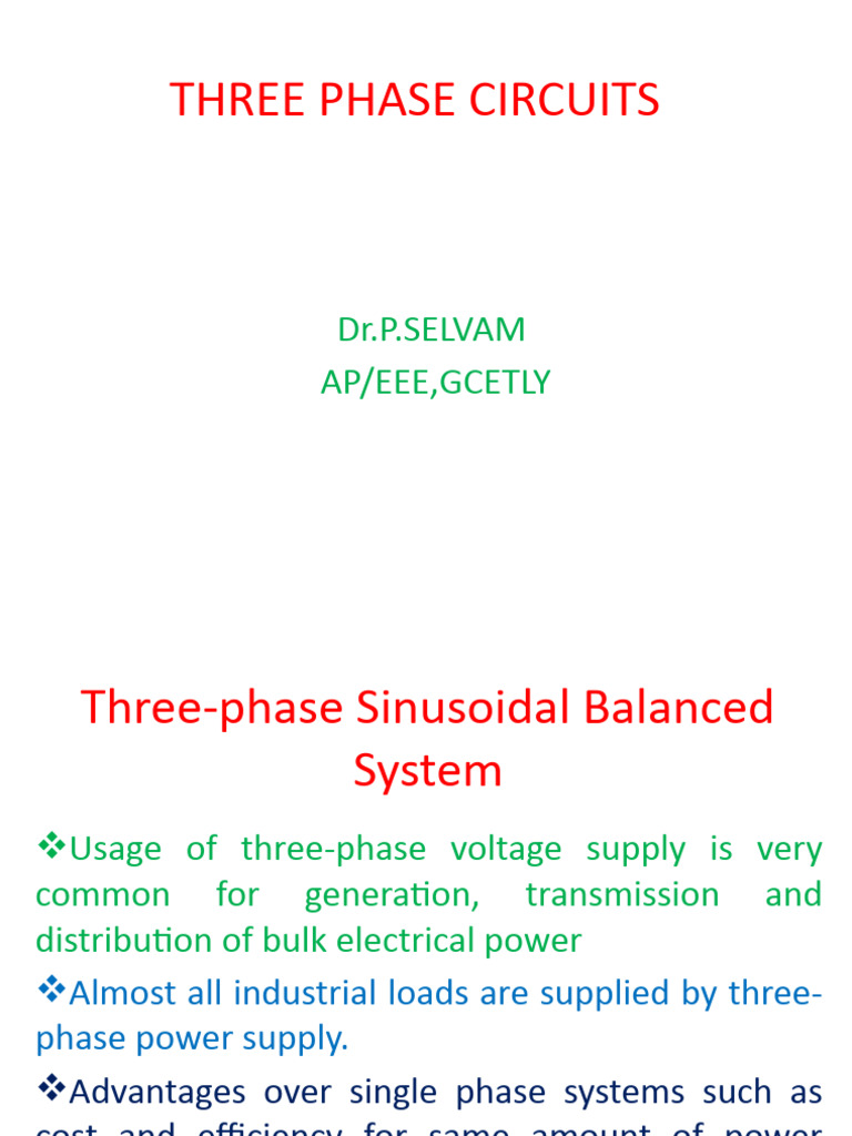 Three Phase Circuits | PDF | Ac Power | Electronics
