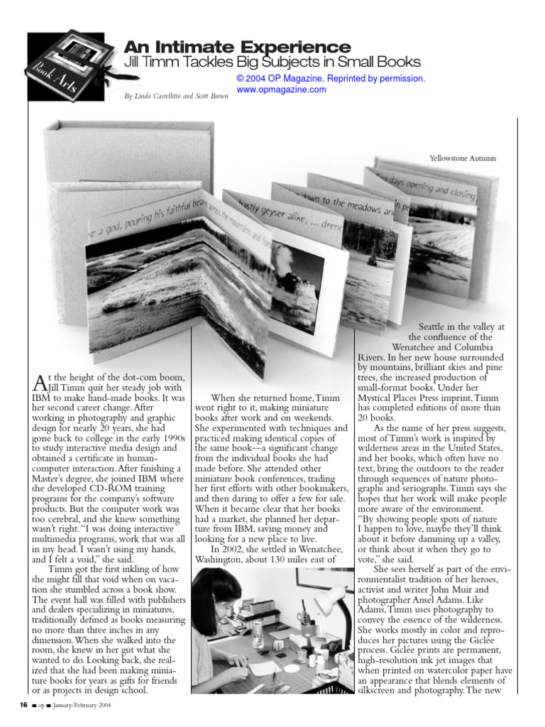 Jill Timm: Miniature Book Innovator | PDF | Books