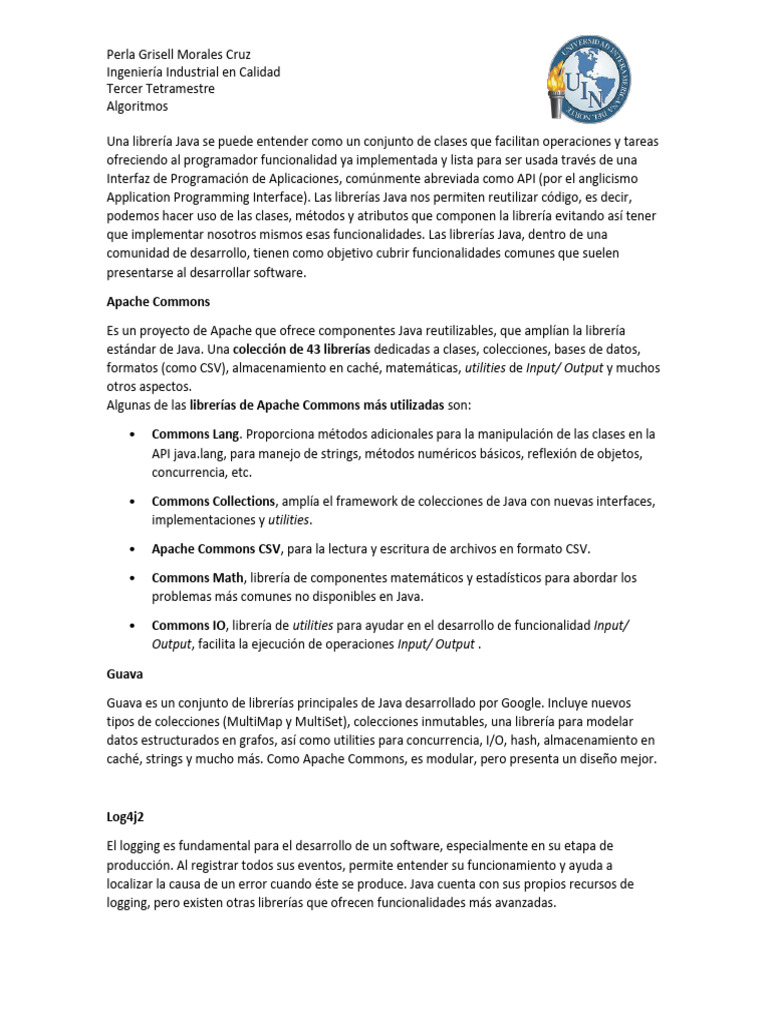 Librerias en Java | PDF | Java (lenguaje de programación) | Json