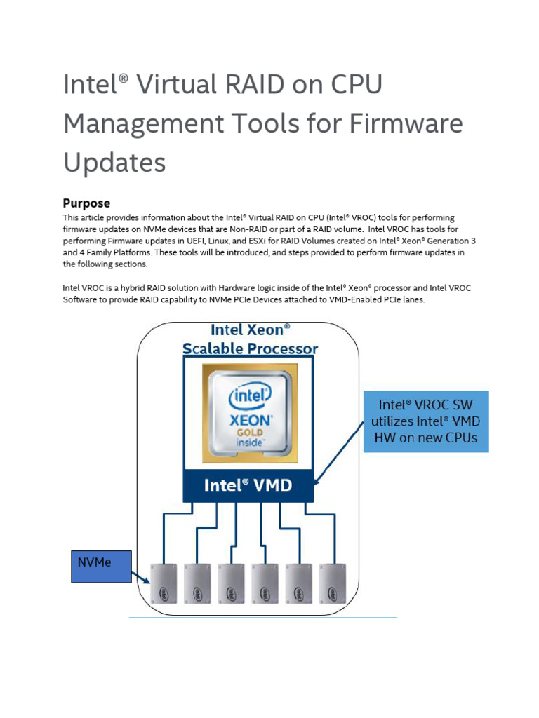 KB Article Intel VMD VROC FW Update | PDF | Computing | Computer Architecture