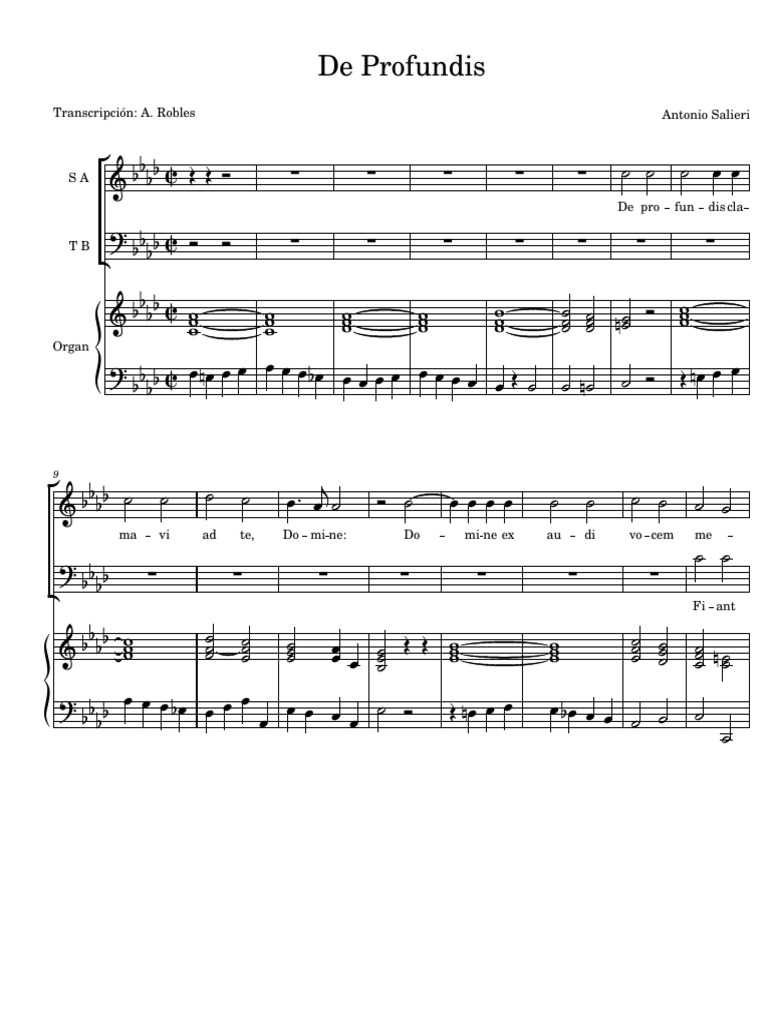 De Profundis - Antonio Salieri | PDF