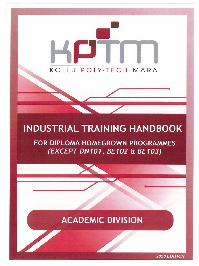 KPTM - Bhea.bp.01 Industrial Training Handbook For Diploma Homegrown ...