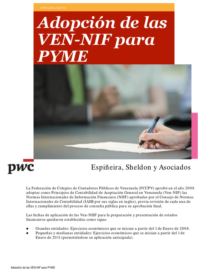 Adopción de Las VEN-NIF para PYME - PWC Venezuela | PDF