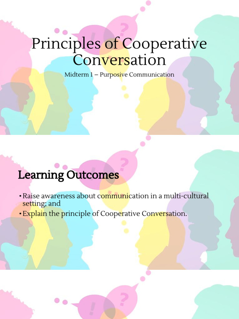 C2 - L1 - Principles of Cooperative Conversation | PDF