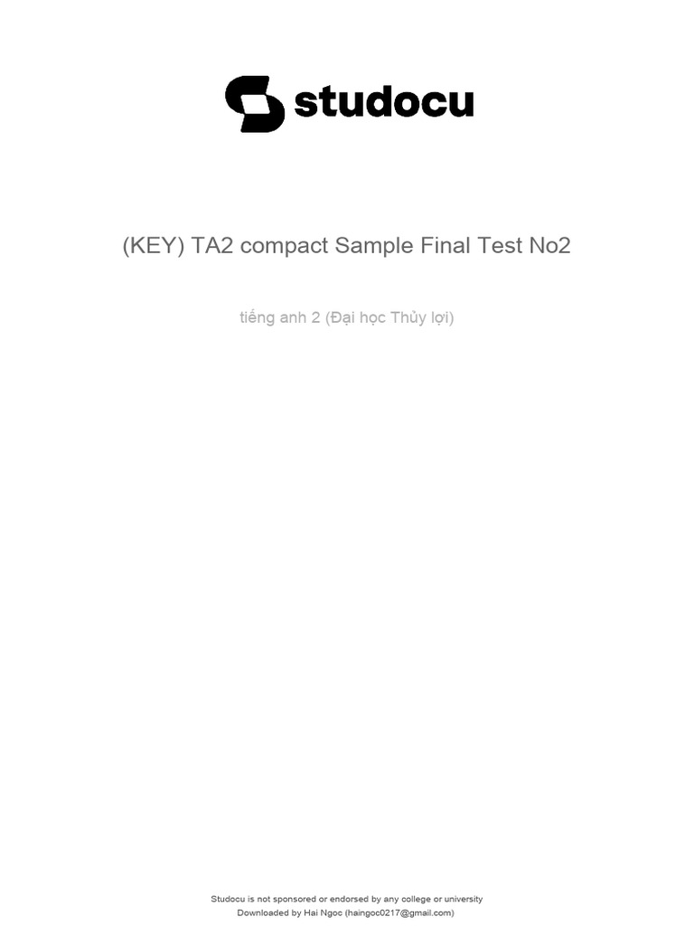 TA2 Compact Test Sample No. 2 | PDF