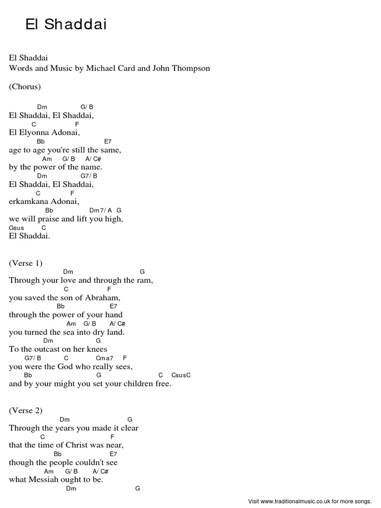 El Shaddai-Chords | PDF