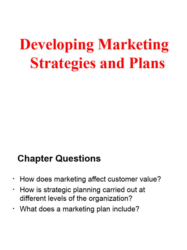 Marketing Strategies and Value Creation | PDF