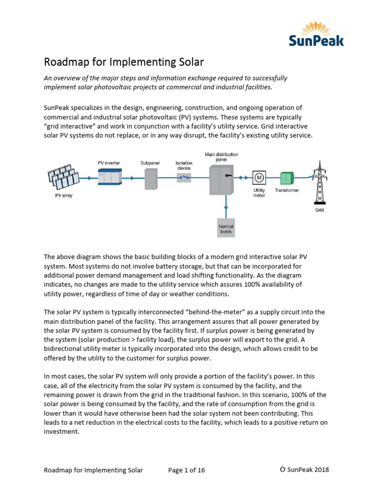 01 Roadmap For Implementing Solar 12-17-18 | PDF | Solar Power ...