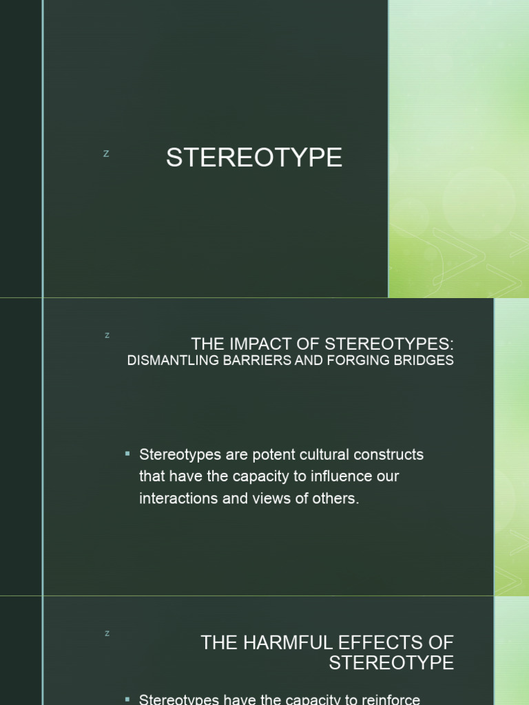 Stereotype Prejudices and Discrimination | PDF