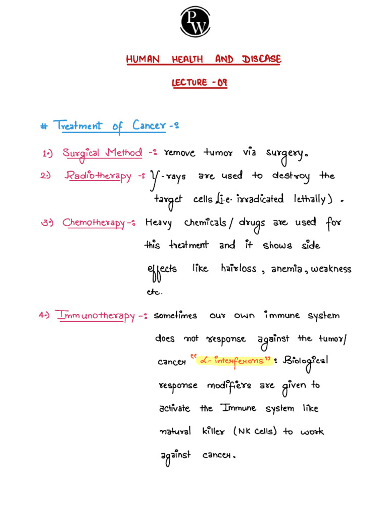 64bf6c9aa2629f0019094132 - ## - Human Health and Diseases Handwritten ...