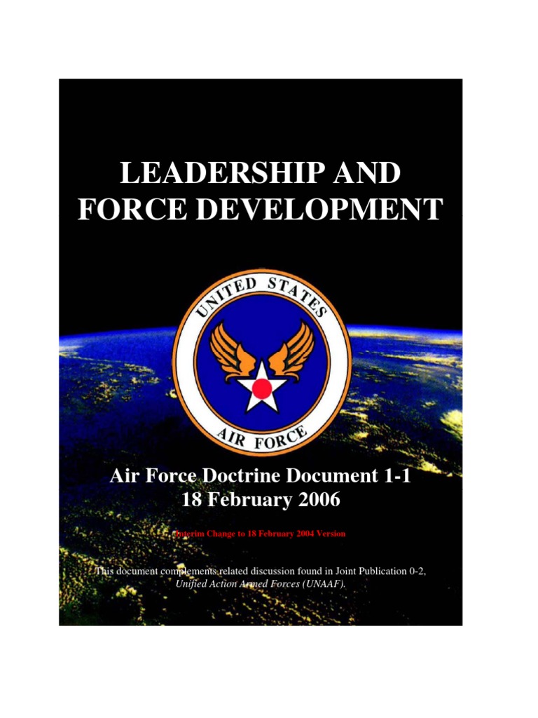 Leadership and Force Development AFDD | PDF | United States Air Force ...
