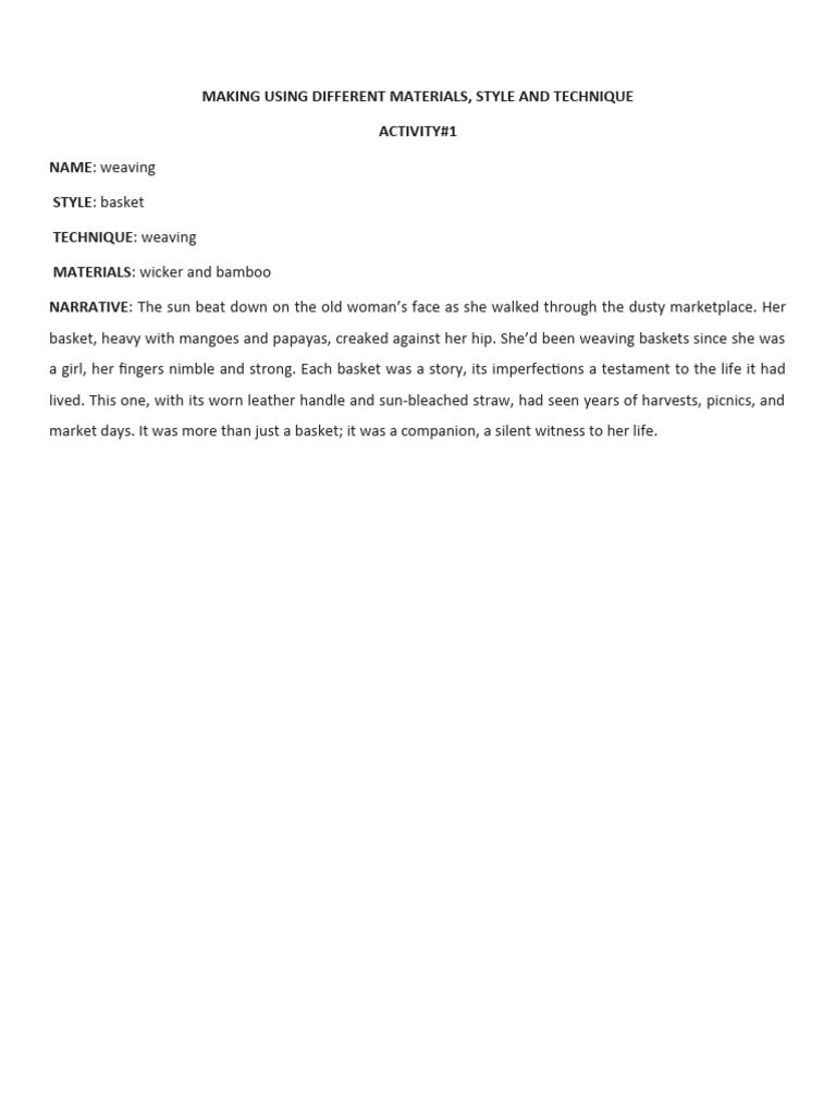 MAKING USING DIFFERENT MATERIALS | PDF