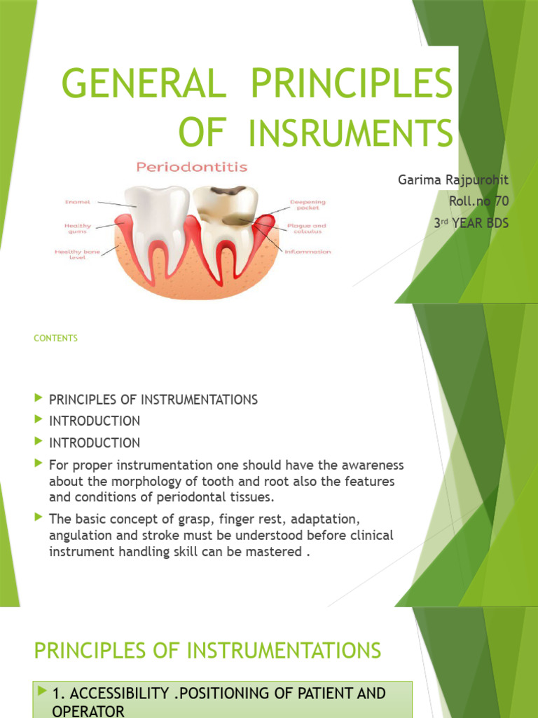 Principle of Instrument 222222 | PDF | Hand | Periodontology