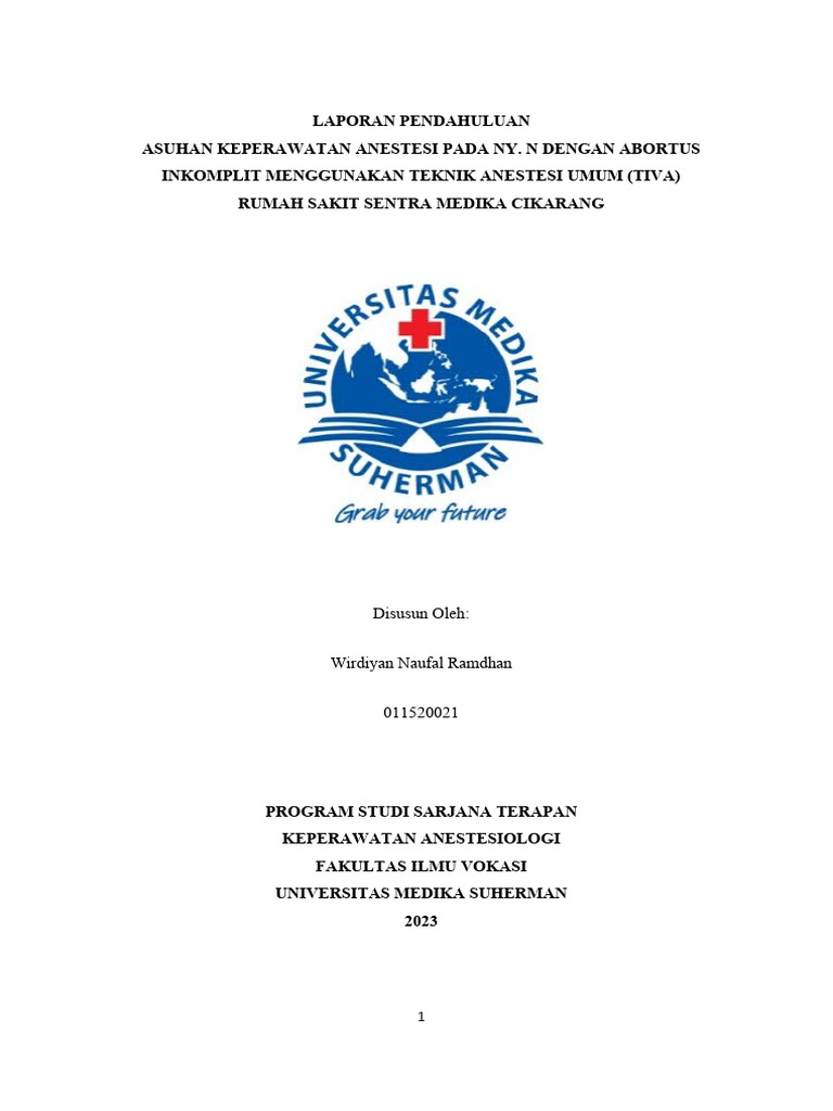 Anestesi Umum pada Abortus Inkomplit | PDF | Pengembangan Diri ...