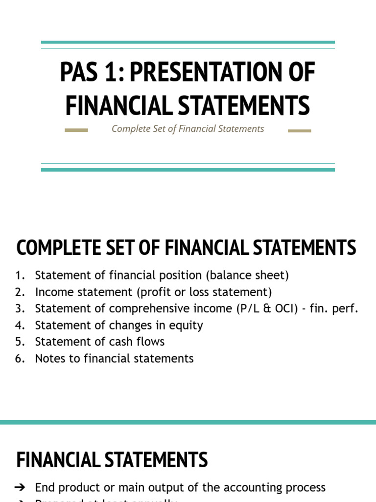 CFAS4_PAS 1_ Presentation of Financial Statements | PDF | Balance Sheet ...