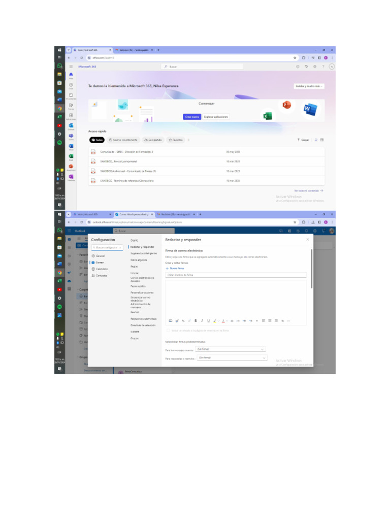 Pantallazos Office 365 | PDF