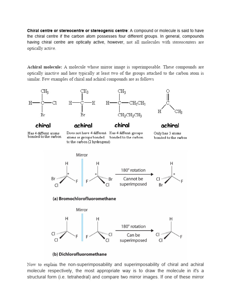 Chiral Centre or Stereocentre or Stereogenic Centre and Meso Compounds ...