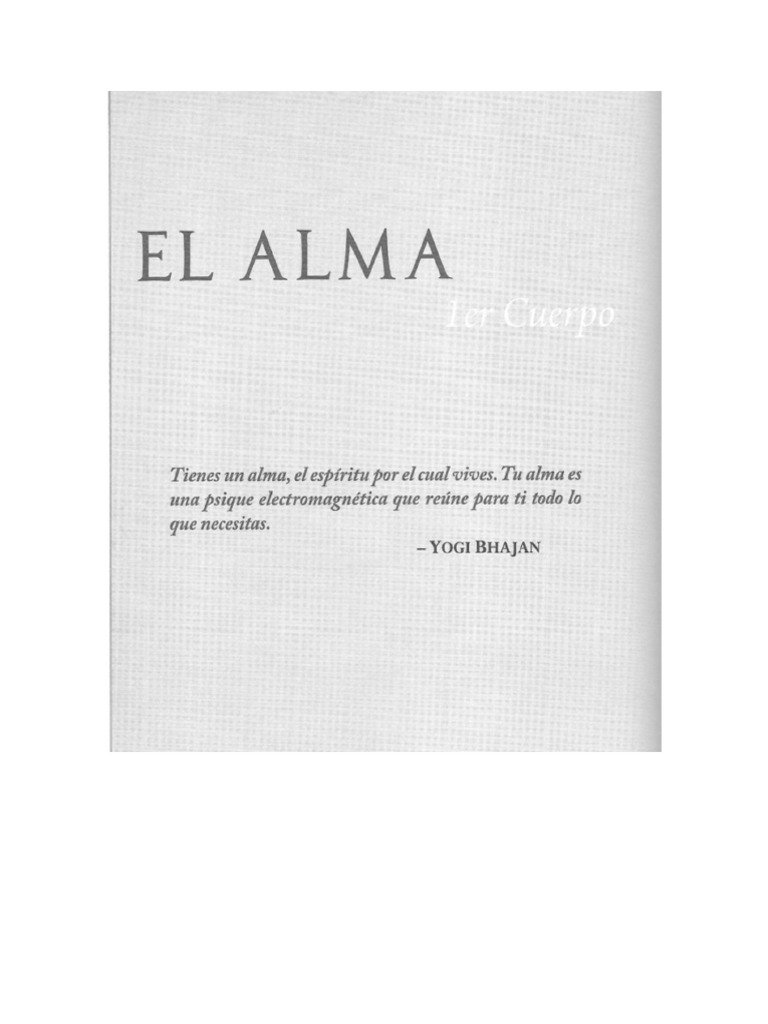 1° Cuerpo El Alma | PDF