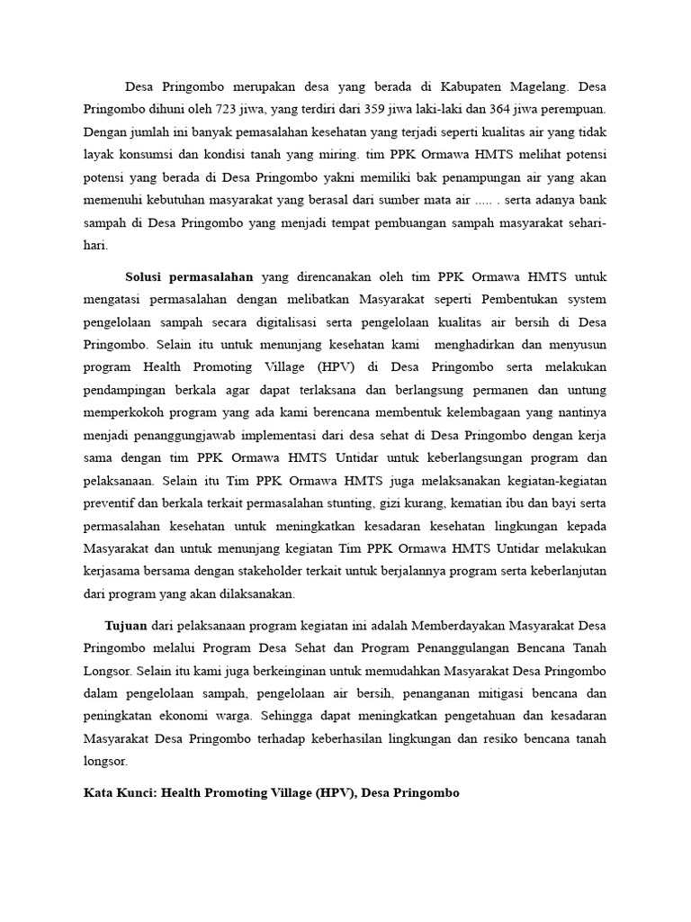 Ringkasan Sub Proposal PPK | PDF