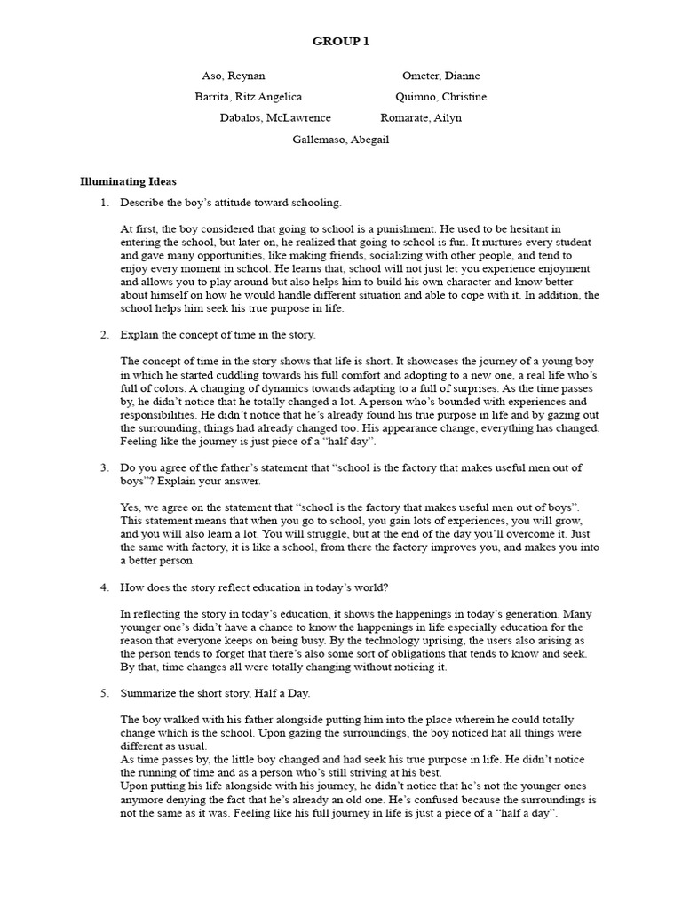 Group Half A Day | PDF | Psychology | Behavioural Sciences