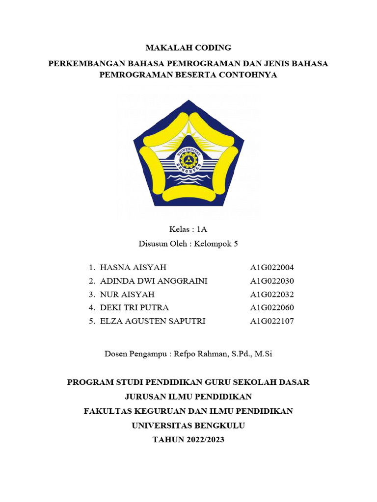 Coding - Makalah Perkembangan Bahasa Pemrograman Dan Jenis Bahasa ...